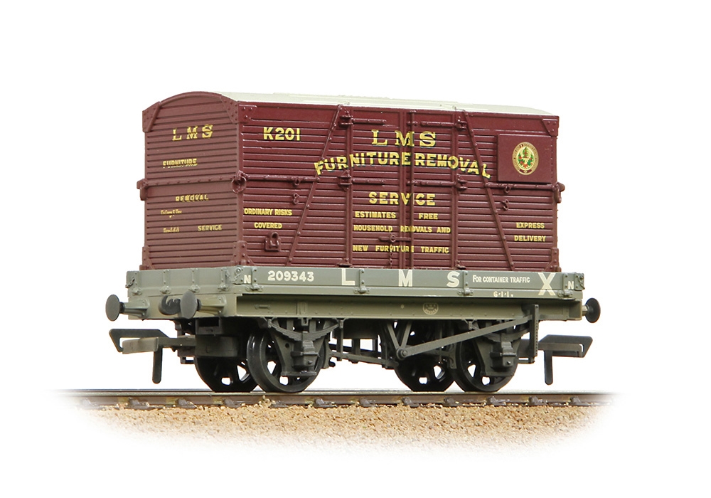Bachmann Europe plc - 1 Plank Wagon LMS Grey 'Furniture Removal Service ...